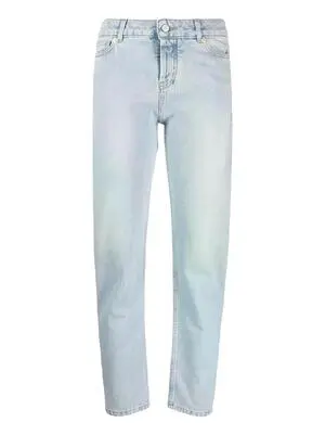 Alexandre Vauthier Slim-fit Straight Jeans With Rhinestone Embellishments - Blue
