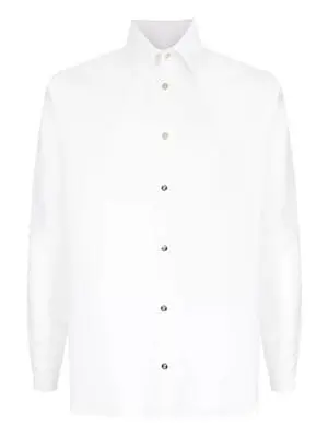 AMIR SLAMA Poseidon-print Buttoned Shirt - White