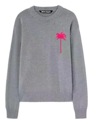 Palm Angels Knit Palm Jumper - Grey