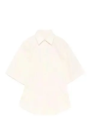 AMI Paris Cotton Short-sleeve Shirt - Neutrals