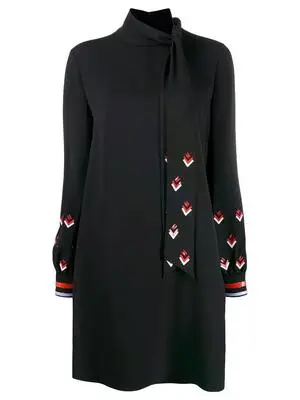 Valentino Garavani Sequin-embellished Long-sleeve Dress - Black