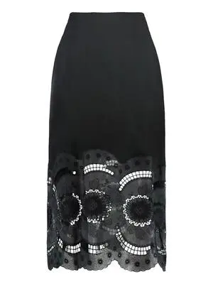 Stella McCartney Satin Midi Skirt - Black