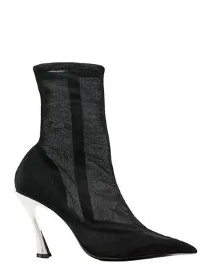 MUGLER 95mm Mesh Fang Boots - Black