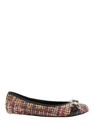 Roberto Festa Roberta Bouclé Flat Ballerina Shoes - Black