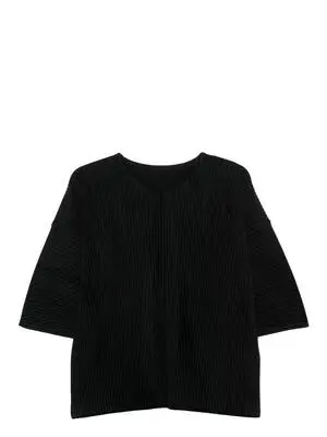 Issey Miyake V-neck T-shirt - Black