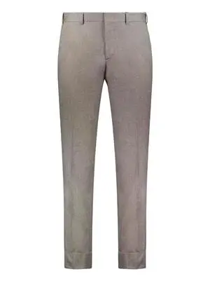 Brioni Wool Tailored Trousers - Brown