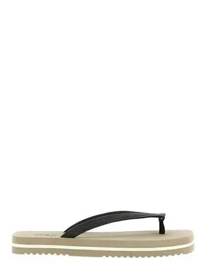 Brunello Cucinelli Monili-embroidered Flip Flops - Neutrals