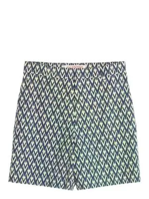 Valentino Garavani Toute La V Bermuda Shorts - Blue
