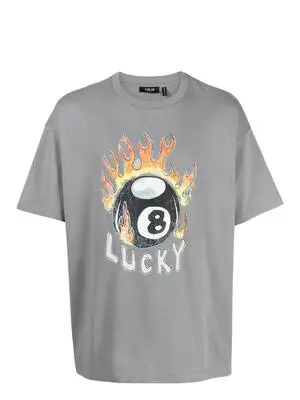 FIVE CM Graphic-print Cotton T-shirt - Grey