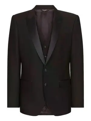 Dolce & Gabbana Wool Martini-fit Tuxedo Suit - Black