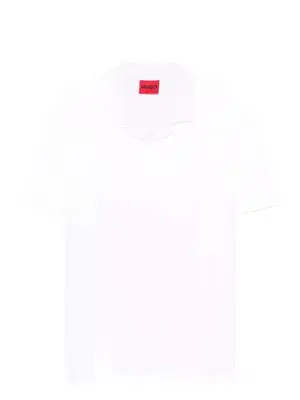 BOSS Camp-collar T-shirt - White