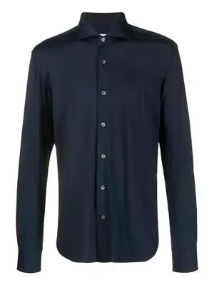 ORIAN Long-sleeve Spread-collar Shirt - Blue