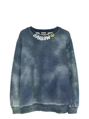 BARROW Washed Denim Sweatshirt - Blue
