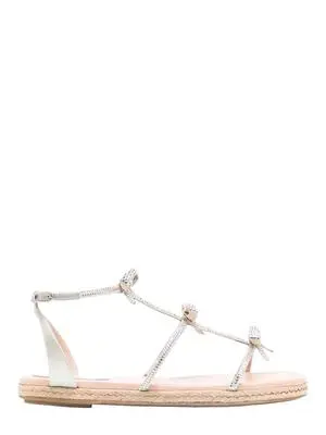 Rene Caovilla Caterina Rhinestone Embellished Sandals - Silver
