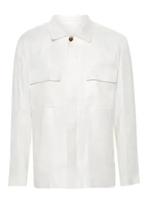 LARDINI Twill Shirt Jacket - White