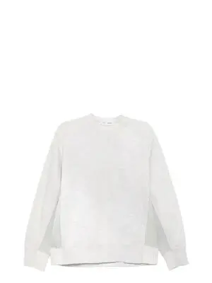 Toga Embroidered Patchwork Cotton Sweatshirt - Grey