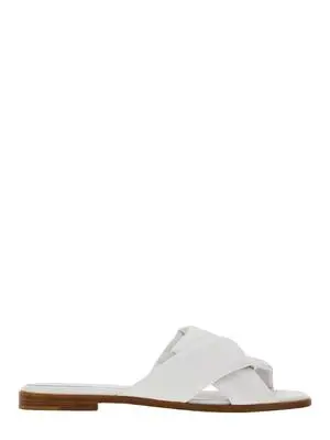 SALVATORE FERRAGAMO Knot-Detail Leather Slides