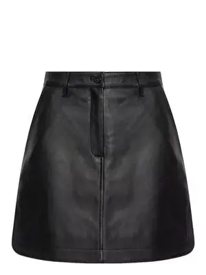 Maison Kitsuné Leather Skirt - Black