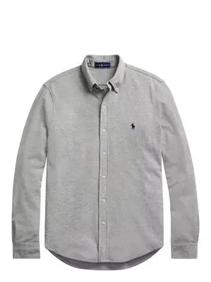 Polo Ralph Lauren Logo Embroidered Button-down Shirt Grey