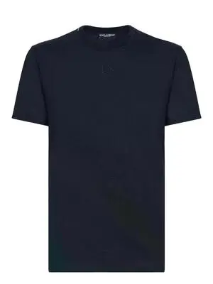 Dolce & Gabbana Logo Silk T-shirt Blue