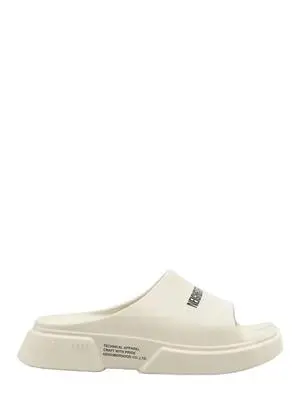 NEIGHBORHOOD Logo-print Slides - Grey