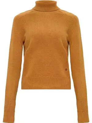 Victoria Beckham Roll-neck Wool Jumper - Brown