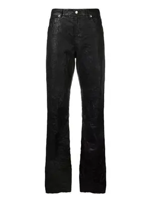 Zadig&Voltaire Evy Crinkled Leather Trousers - Black