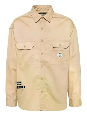 Izzue Logo Patched Shirt - Neutrals