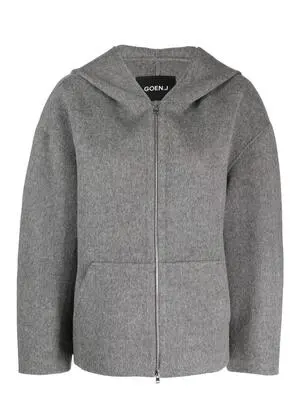 Goen.j Zip-up Hooded Jacket - Grey