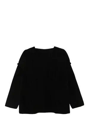 JIL SANDER Raised-seam Wool Sweater - Black
