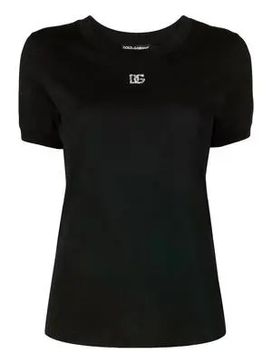 Dolce & Gabbana Crystal-embellished Round-neck T-shirt - Black