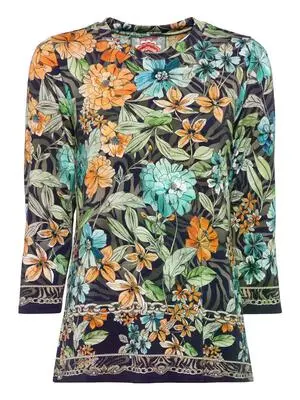 Johnny Was Janie 3/4 Sleeve Tee - Blue