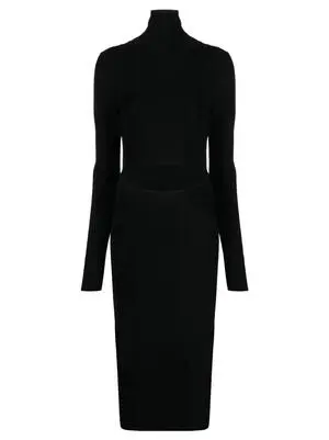Gauge81 Suno Roll-neck Maxi Dress - Black