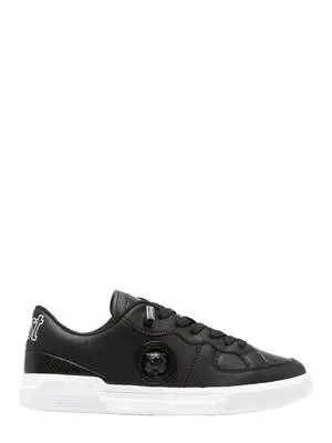 Just Cavalli Logo-patch Leather Sneakers - Black