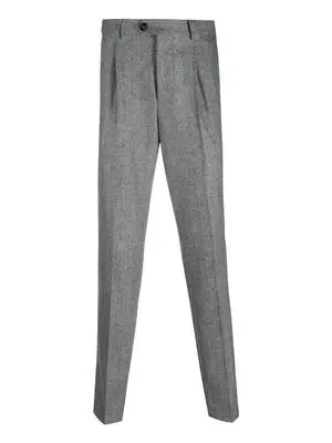 Brunello Cucinelli Pressed-crease Virgin Wool Trousers - Grey