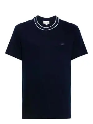 Lacoste Crocodile-appliqué Crew-neck T-shirt - Blue