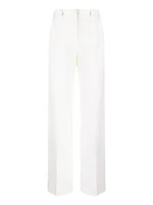 Dolce & Gabbana High-waisted Straight-leg Trousers - White