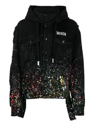 HACULLA. Pretty Hooded Denim Jacket - Black