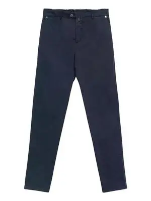 Kiton Logo-patch Trousers - Blue