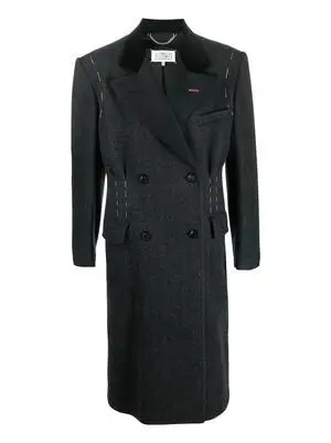 MAISON MARGIELA Work-in-progress Double-breasted Coat - Grey