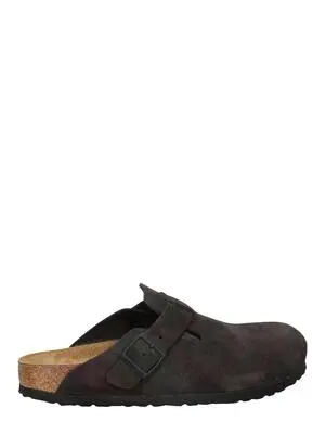 BIRKENSTOCK Boston Velvet Mules - Grey