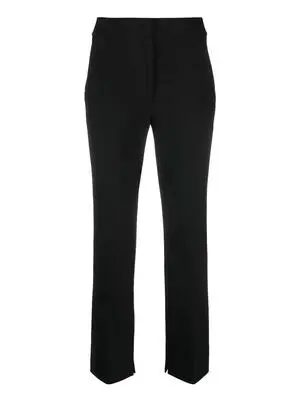 Peserico High-waist Straight-leg Trousers - Black