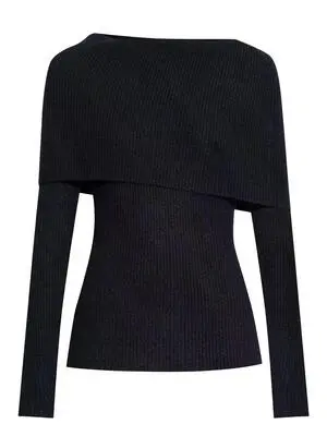 Fabiana Filippi Off-shoulder Ribbed Sweater - Blue