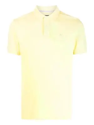 HACKETT Embroidered-logo Cotton Polo Shirt - Yellow