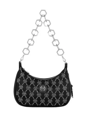 Philipp Plein Monogram Pattern Shoulder Bag - Black