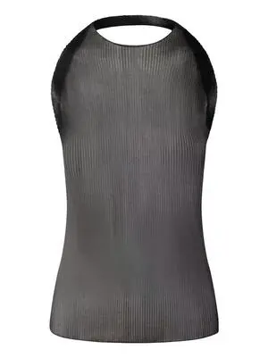 CIRCUS HOTEL Sheer Top - Black