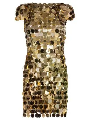 Rabanne Chainmail Mini Dress - Gold