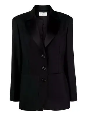Sonia Rykiel Paris Wool Single-breasted Blazer - Black