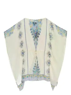Etro Printed Silk Kaftan - Neutrals