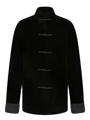 Shanghai Tang Velvet Tang Jacket - Black